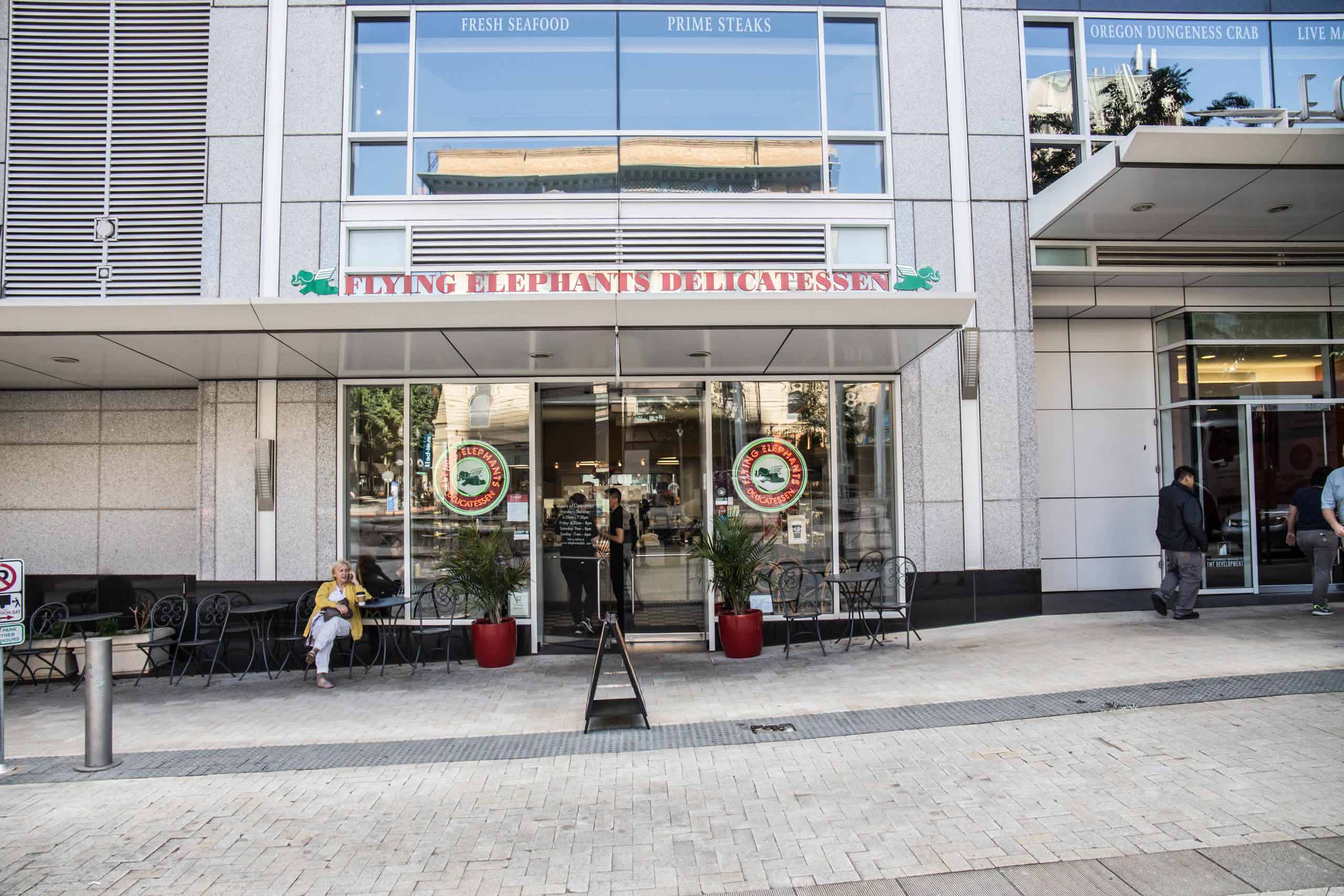 Flying Elephants at Fox Tower – Elephants Delicatessen – Portland, OR